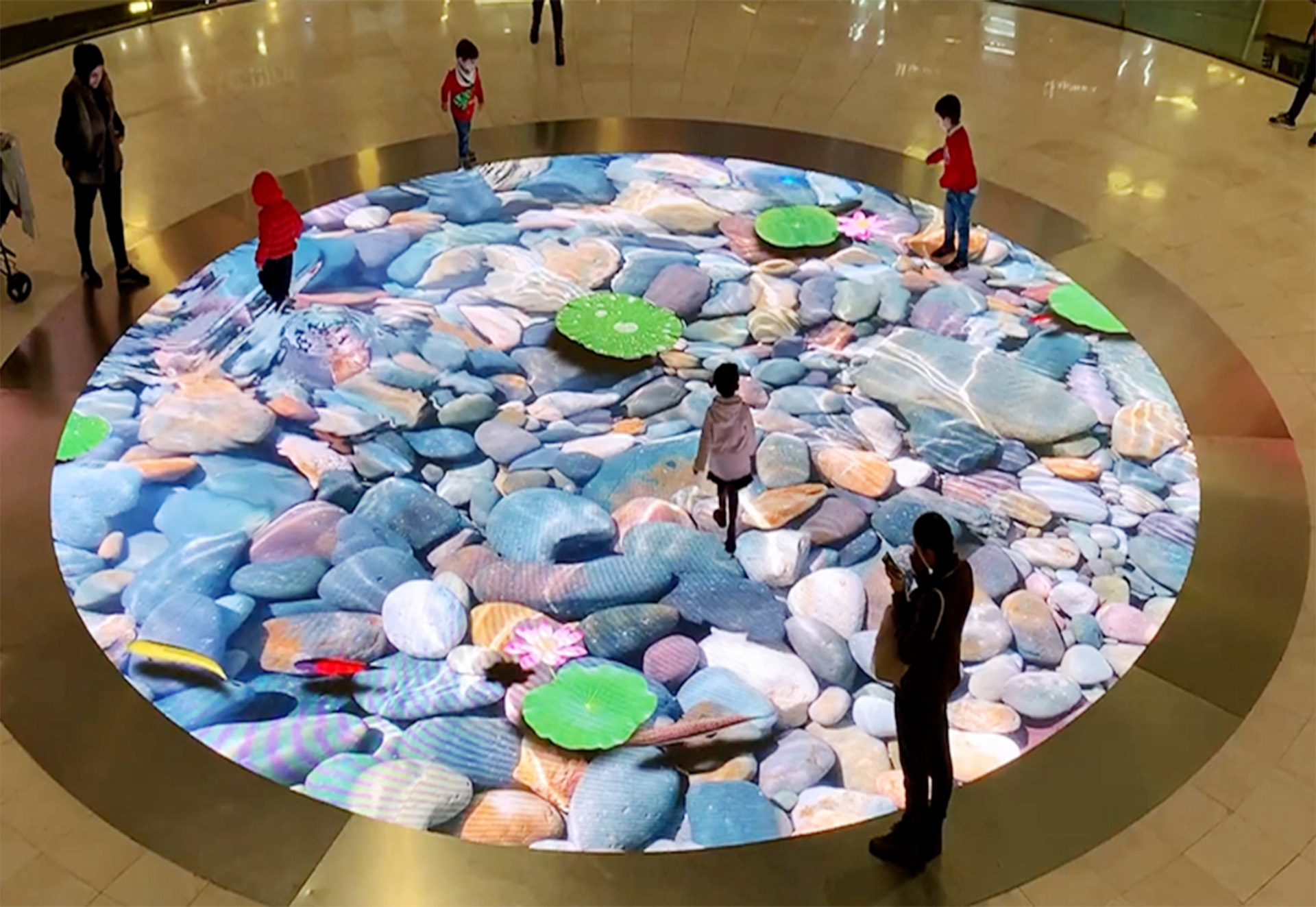 LED互动地砖屏 - 深圳市亚格光电科技有限公司